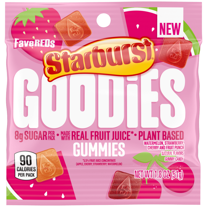 STARBURST GOODIES GUMMIES FAVE RED PEG PACK 1.8 OUNCES EACH | Starburst