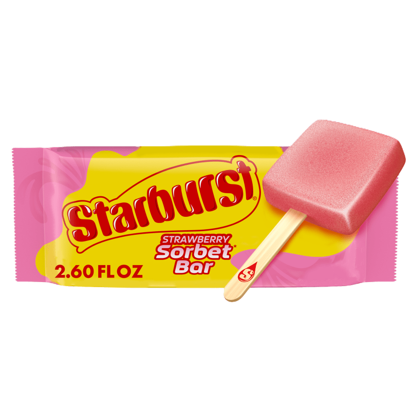 STARBURST Strawberry Sorbet Ice Cream Bar, 2.6 Oz | Starburst