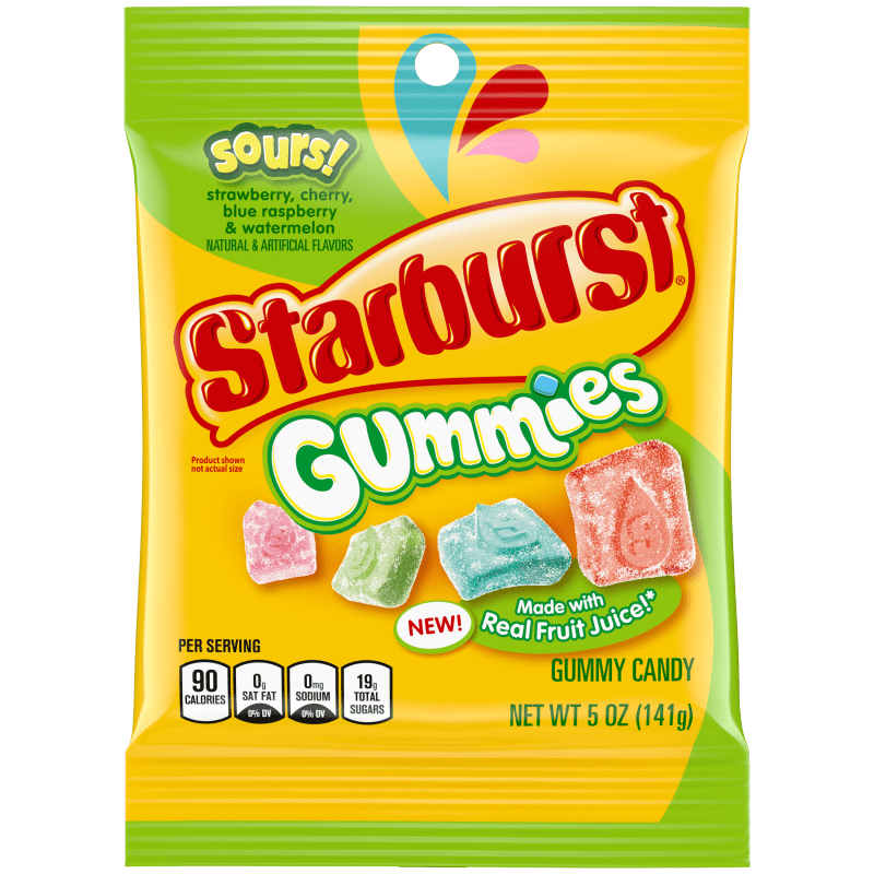 STARBURST Sours Gummies Candy, Bag, 5 oz | Starburst