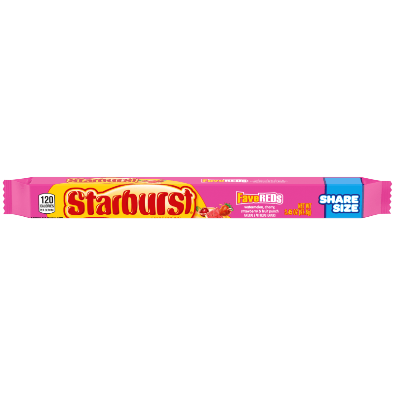 STARBURST Fave Reds Fruit Chews Candy, Share Size, 3.45 oz | Starburst
