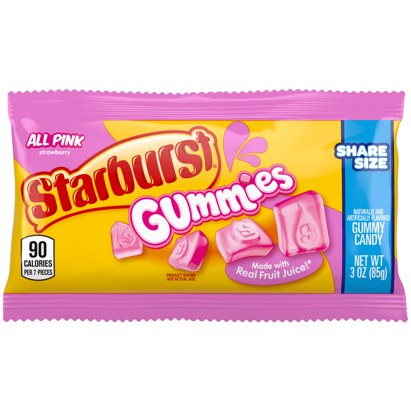 STARBURST AllPink Gummies Candy, Share Size, 3 oz | Starburst