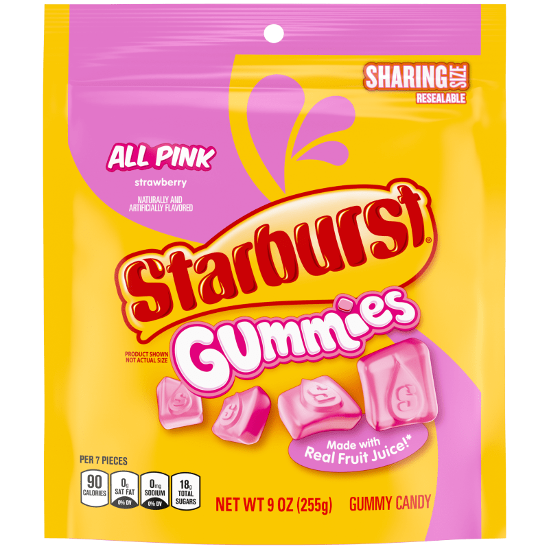 STARBURST AllPink Gummies Candy, Sharing Size, 9 oz | Starburst