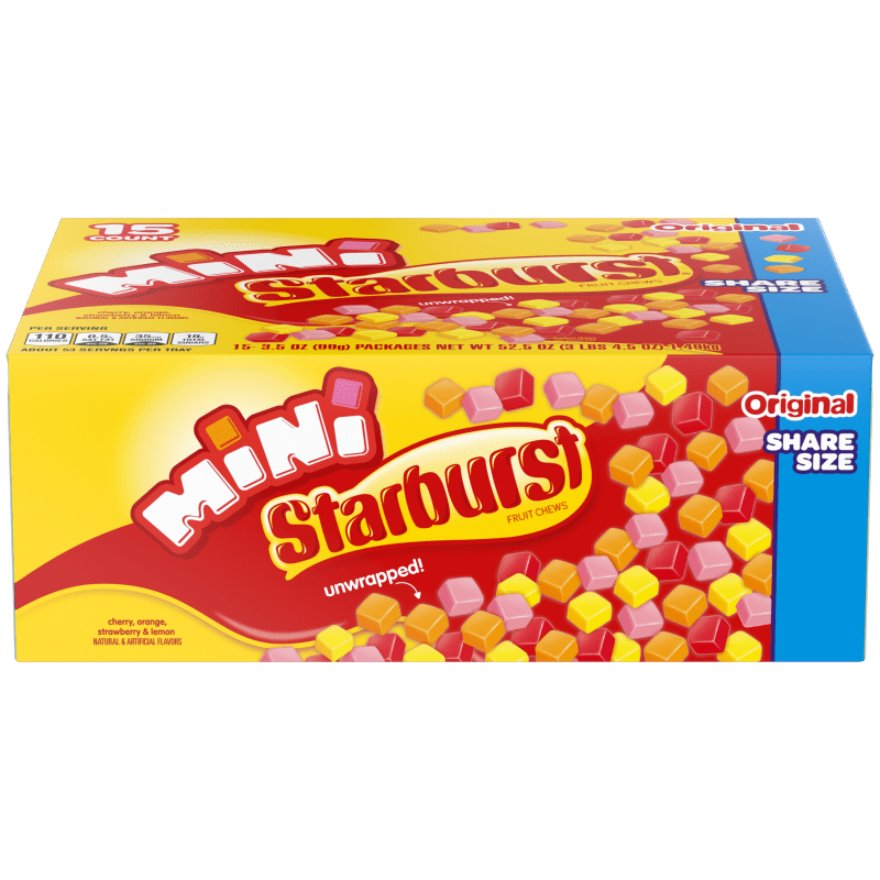 STARBURST Original Mini Fruit Chews Candy, Share Size, 3.5 oz (Pack of ...