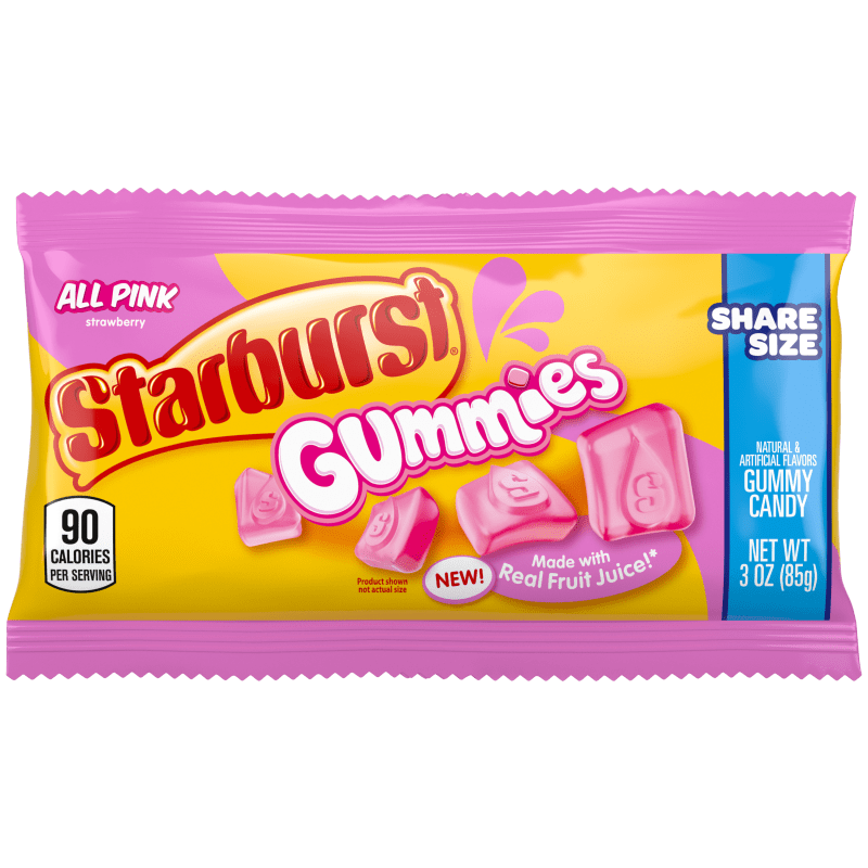 STARBURST AllPink Gummies Candy, Share Size, 3 oz | Starburst